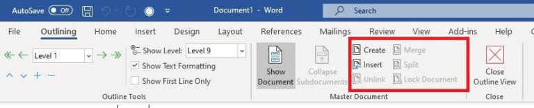 A Guide to Creating a Thesis Master Document in Word